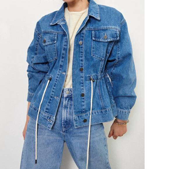 ba&sh | Jackets & Coats | Nwt Bash Edson Denim Jacket In Classic Blue ...
